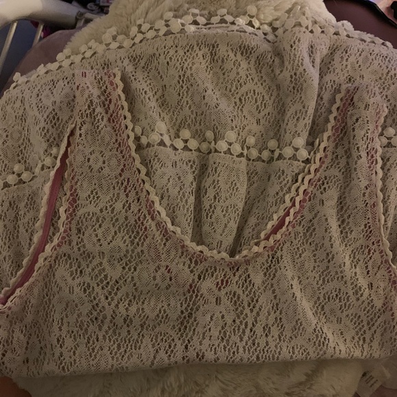 Free People | Tops | Free People Lace Double Peplum Tank | Poshmark